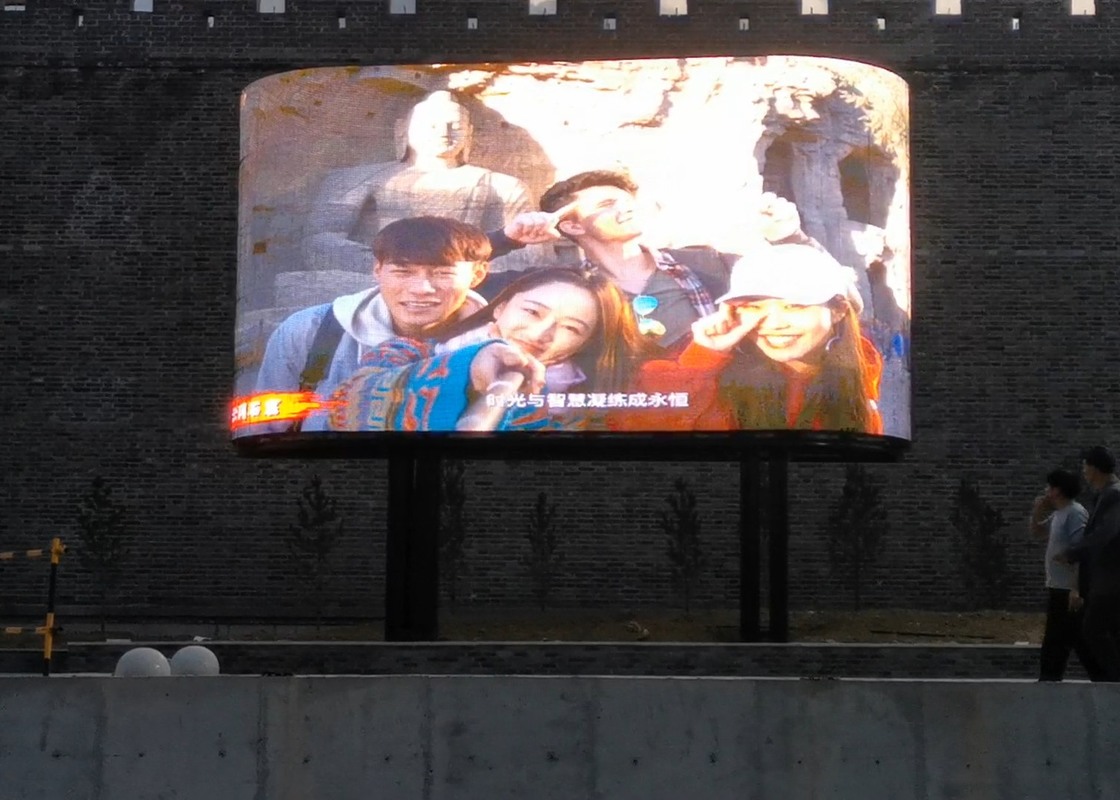 Transparent Outdoor LED Mesh Screen Display See Through Building Facade ...