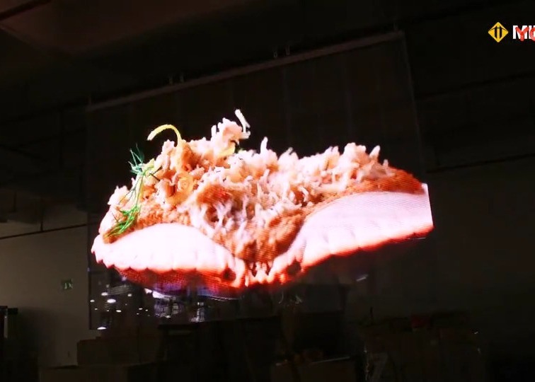 P7.8 Outdoor Indoor Glass Transparent Flexible LED Film Display ...